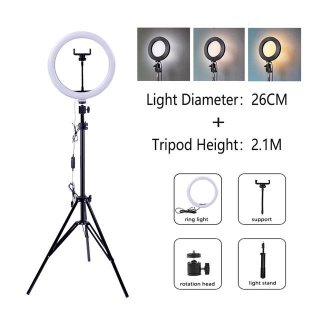 Jual INBEX Ring Light LED 26CM/Lamp 20 cm Make Up Vlog Lamp Ringlight ...