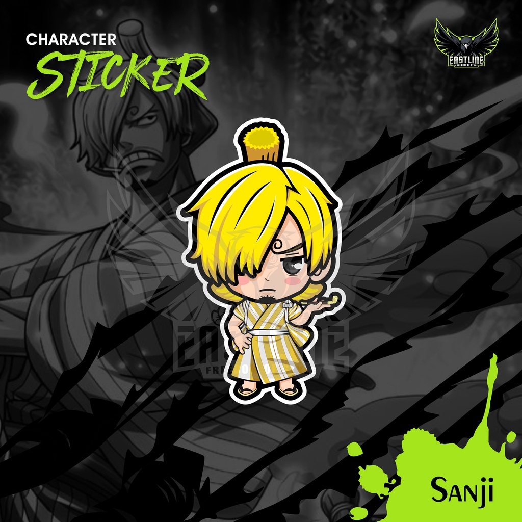 Jual Stiker One Piece Karakter Anime Lucu Chibi Wano Bahan Vinyl ...