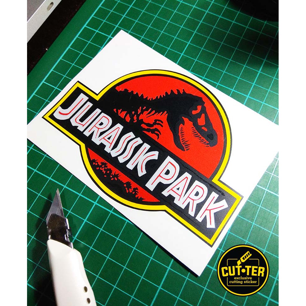 Jual Cutting Sticker Jurassic Park Logo Shopee Indonesia