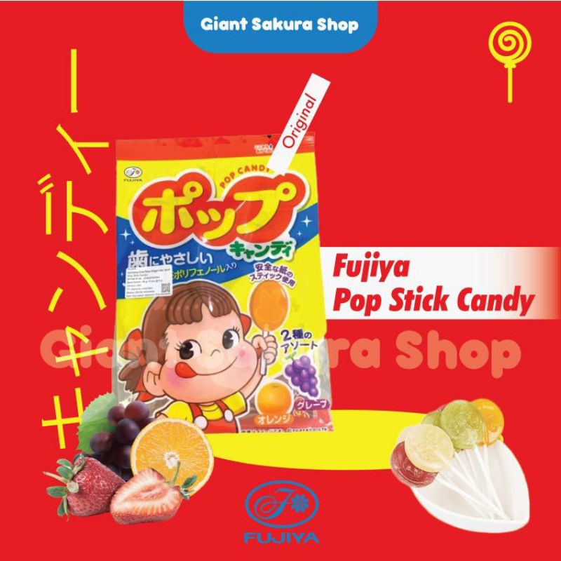 Jual Fujiya pop stick candy 48gr / snack jepang / permen jepang ...