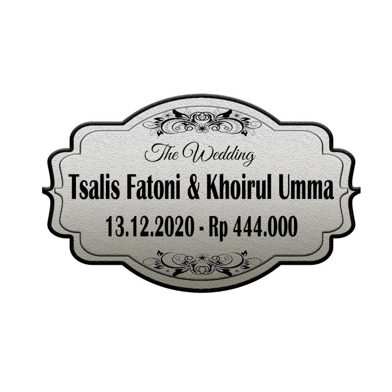 Jual label paket nama mahar paket nama pengantin hiasan mahar dekorasi ...