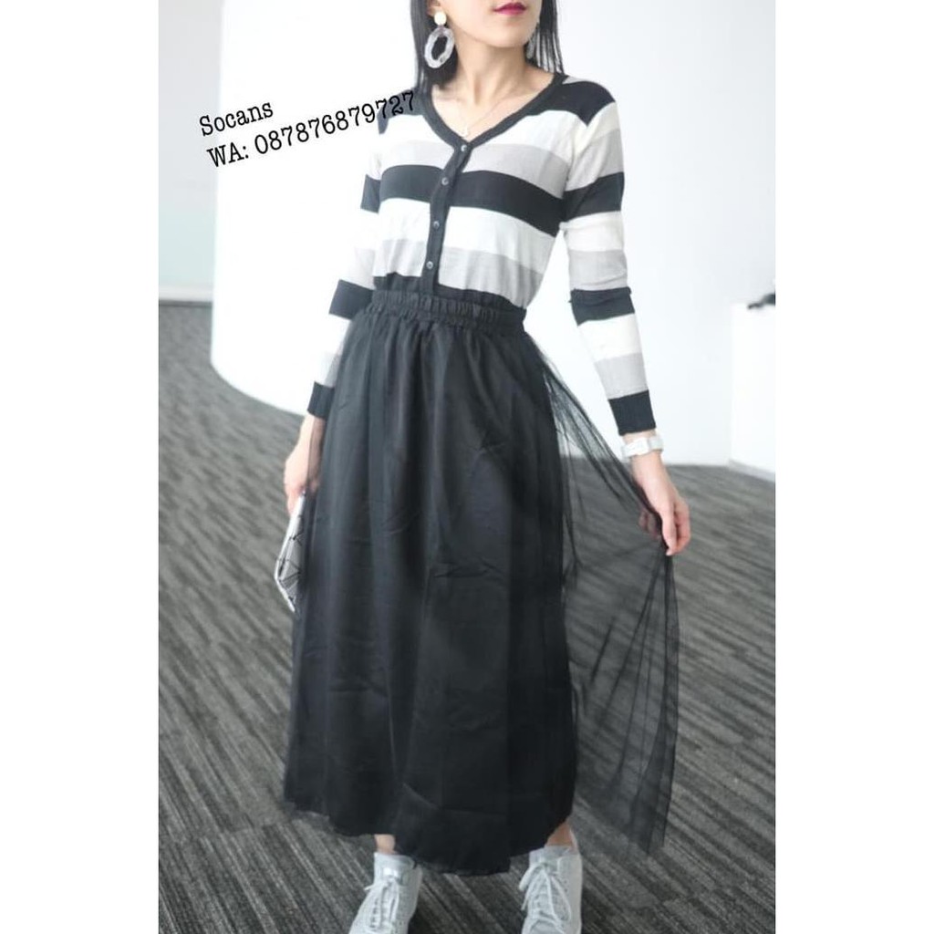 Jual TUTU Skirt rok panjang wanita cantik Fashion bawahan - Hitam ...
