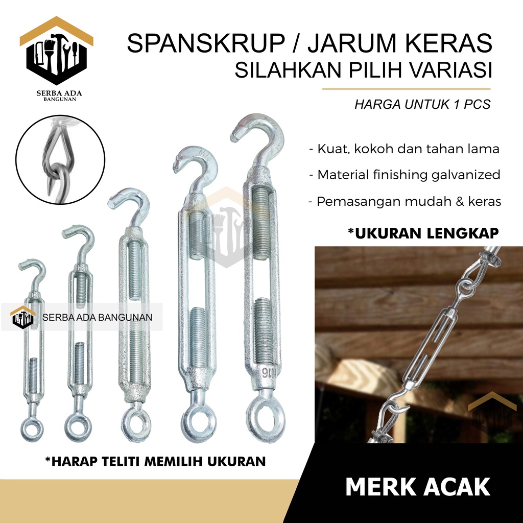Jual Span skrup spanskrup / jarum keras M6 M8 M10 M12 M16 | Shopee ...