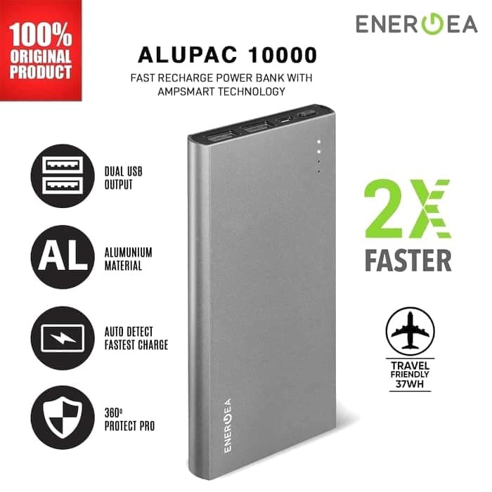 Jual Energea Original - Alupac Compact Powerbank 10000mAh - Gunmetal ...
