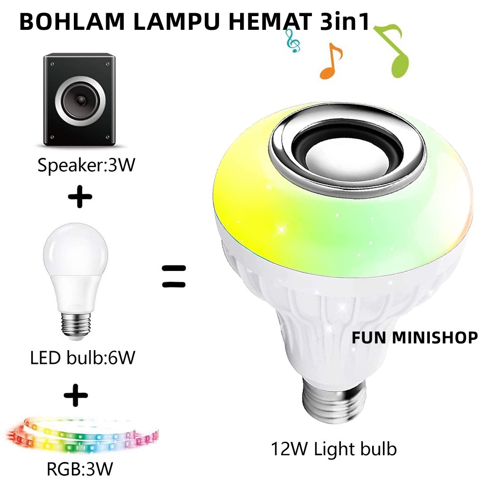 Jual Bohlam Speaker Musik Bluetooth 2 in 1 - Lampu Speaker LED/SPEAKER WIRELESS DENGAN LAMPU LED ...