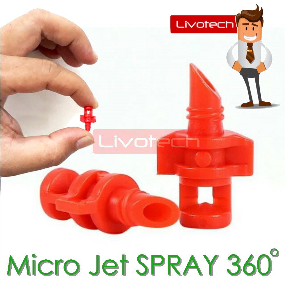 Jual 360 Micro Jet Sprayer Degree Spray Nozzle Derajat Aeroponik ...