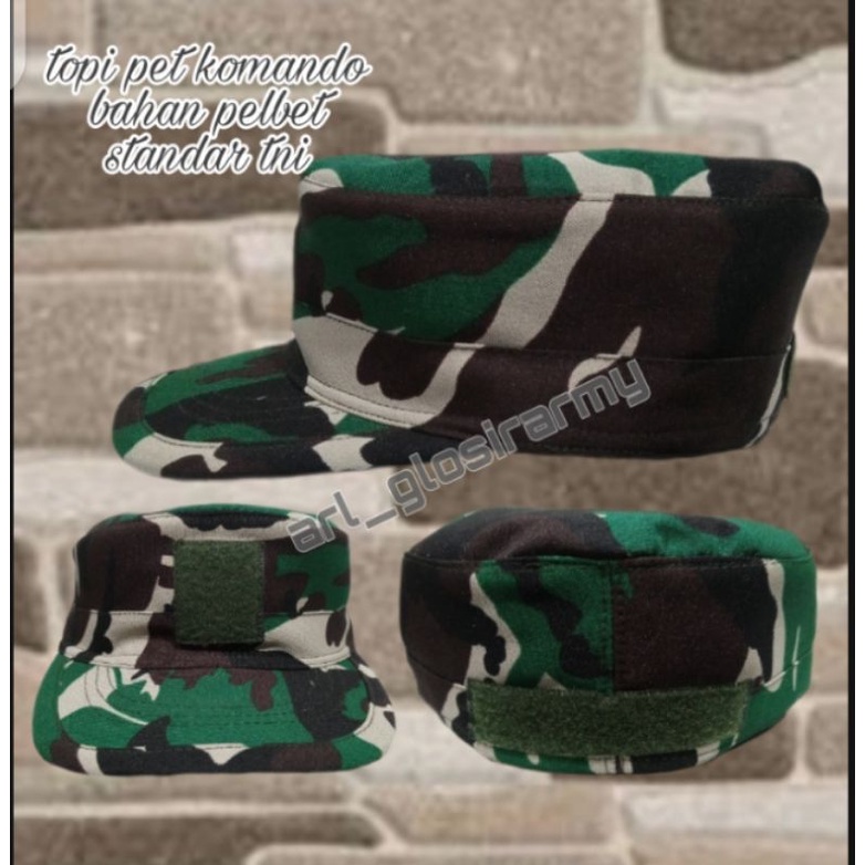 Jual topi pet PELBED model komando standar TNI | Shopee Indonesia
