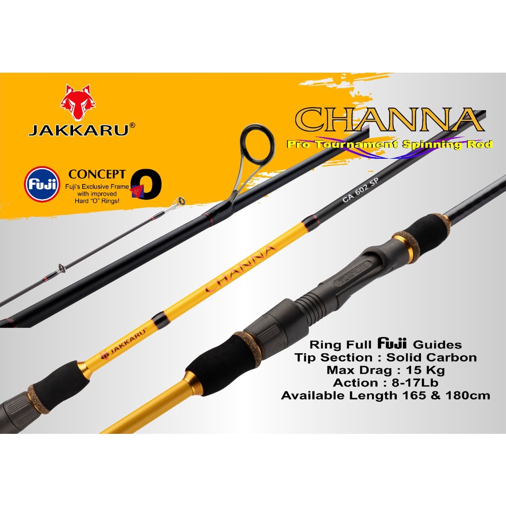 Jual JORAN PANCING SPINNING JAKKARU CHANNA 562 & 604 | 8-17 lb | 165 CM ...