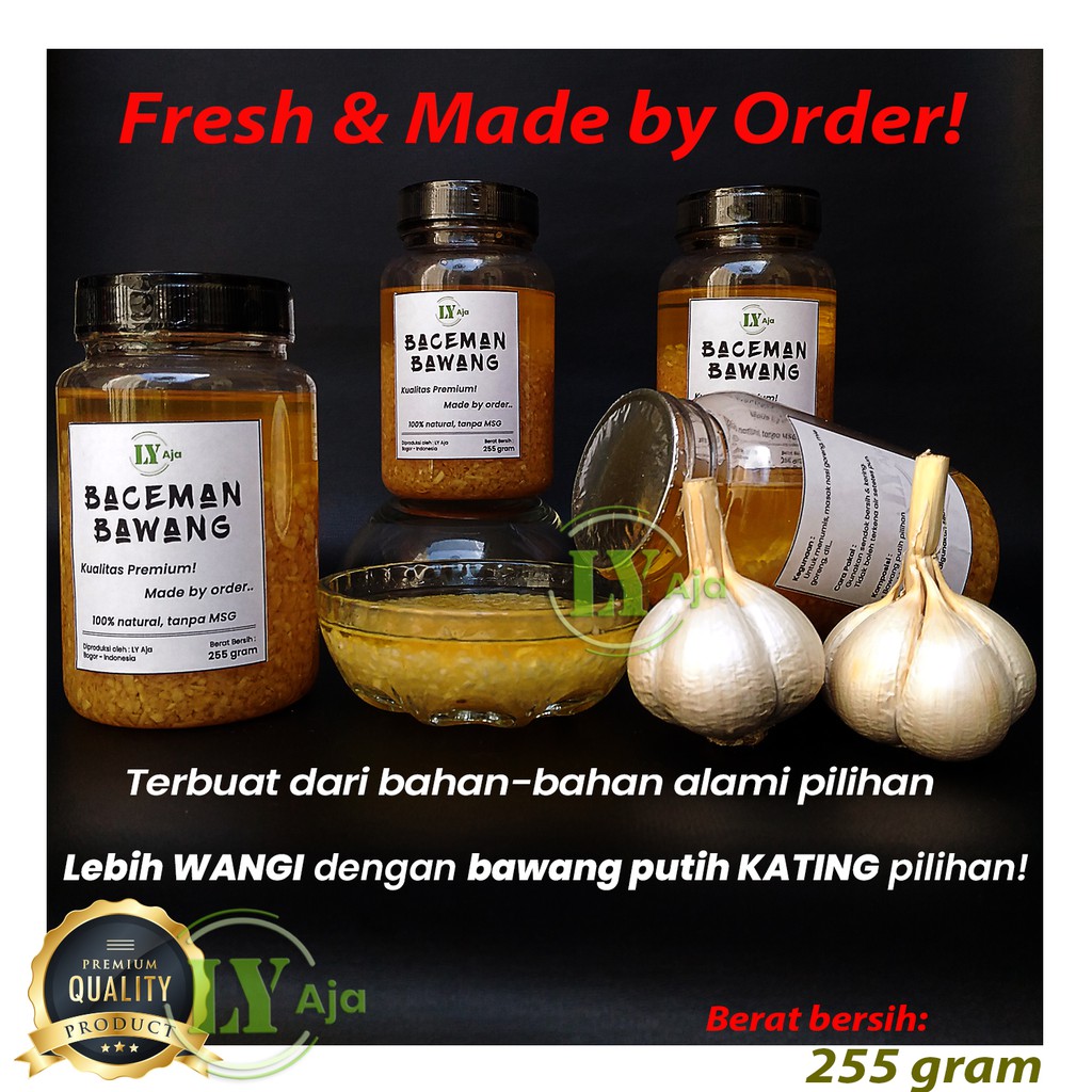 Jual Baceman Bawang Putih Kating LY Aja 255 Gram dalam Minyak Canola ...