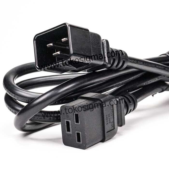 Jual Kabel C19 C20 UPS 2.4 Meter PDU APC AP9877 ATS Power Cord 3x1.5mm 16A | Shopee Indonesia