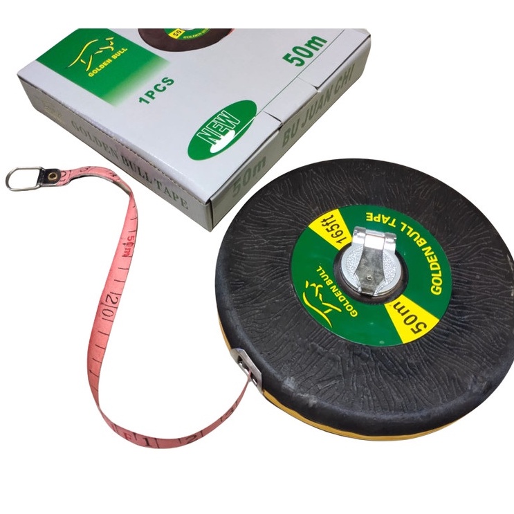 Jual Meteran Gulung Baju Badan Tanah Kain Bulat 50 Meter Golden Bull ...