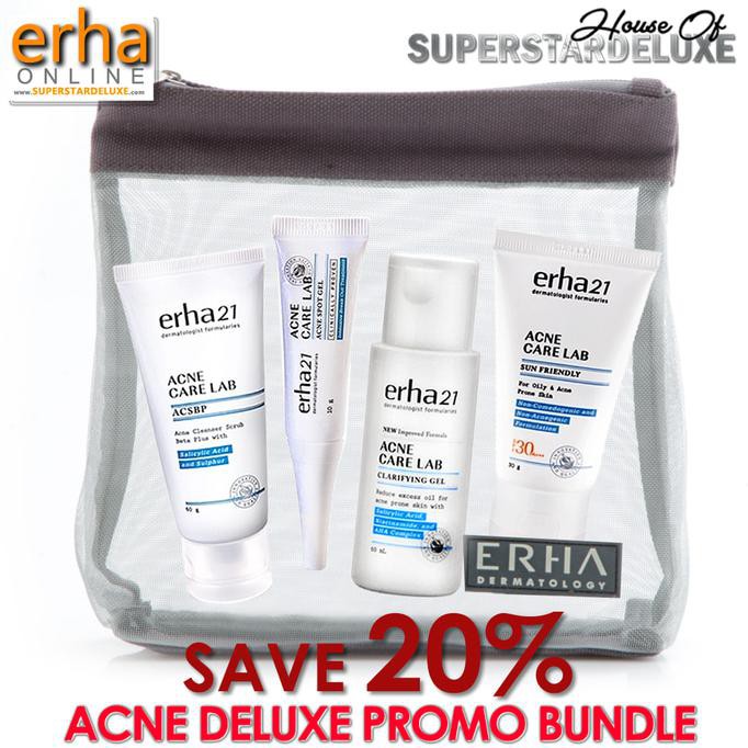 Jual PROMO! Erha Acne Care DELUXE Bundle PROMO (Paket Anti Jerawat ...