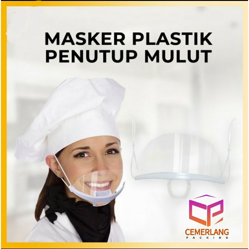 Jual MASKER PLASTIK PENUTUP MULUT TRANSPARAN TRANSPARENT BENING ...