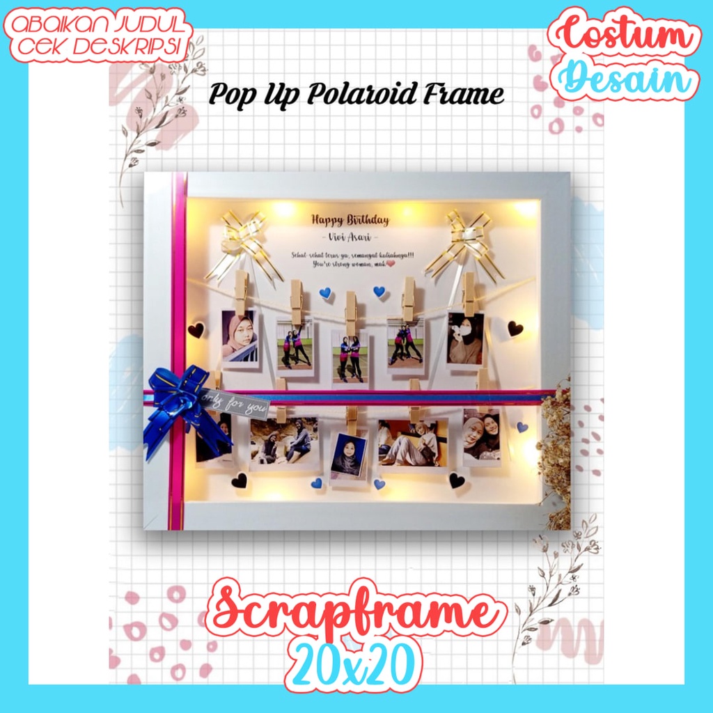 Jual SCRAPFRAME 3D POP UP FRAME KADO WISUDA ANNIVERSARY BIRTHDAY ...