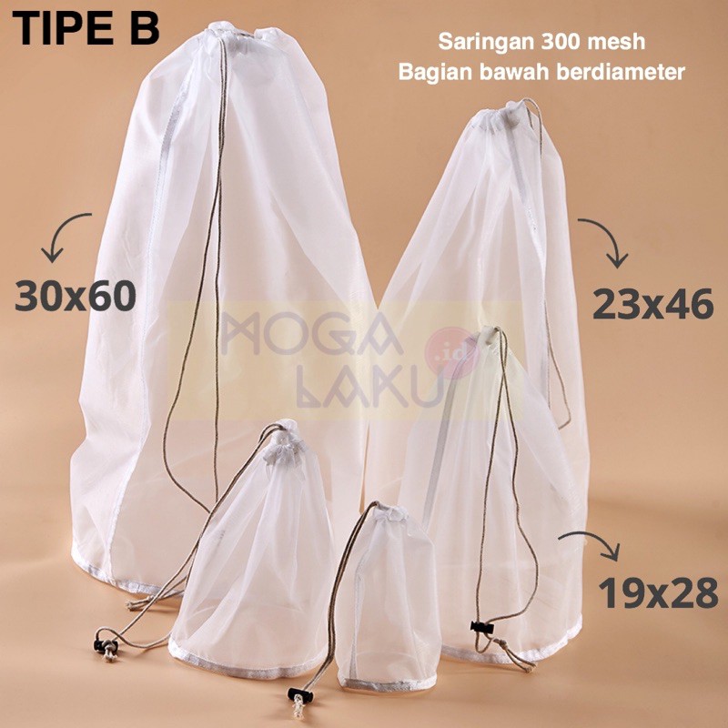 Jual home brew saringan kopi saringan susu kacang saringan nylon 300 ...