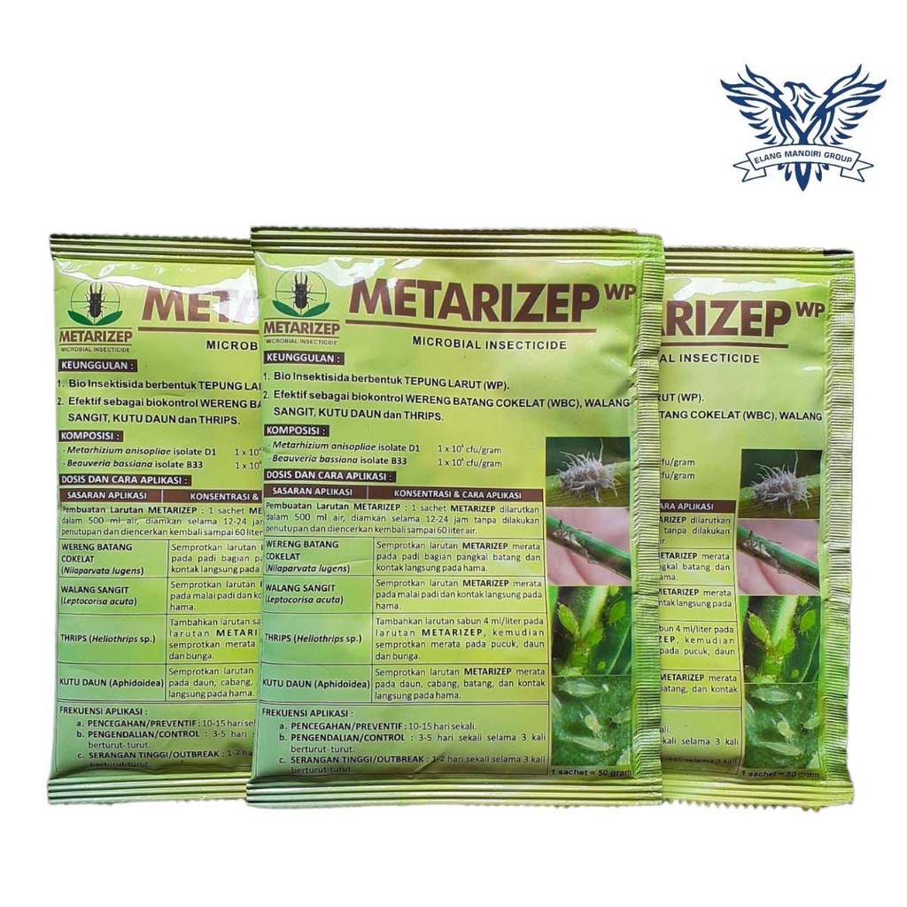 Jual Metarizep 50gr Bio-Insektisida Metarhizium anisopliae 6,9 x 10^8 ...