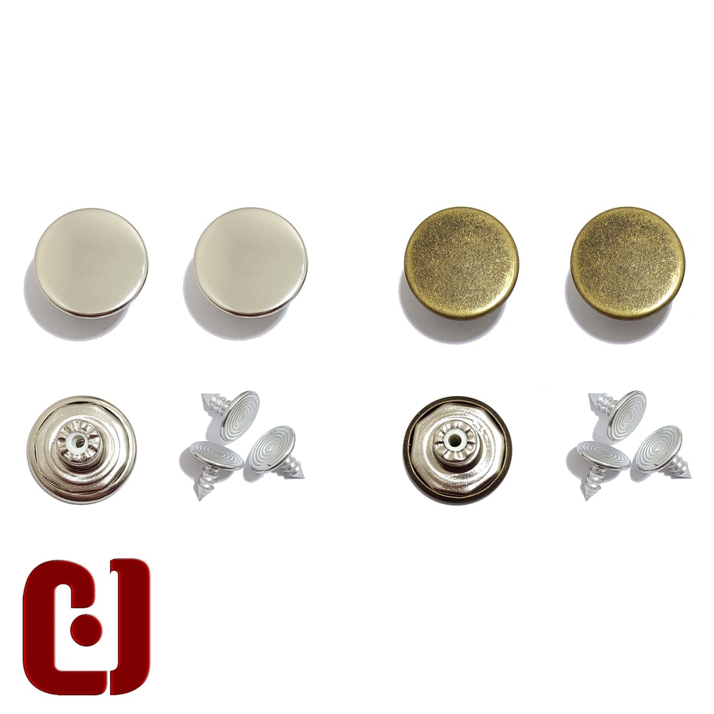 Jual KANCING JAKET / KANCING JEANS PATEN 17 MM / 12 SET | Shopee Indonesia