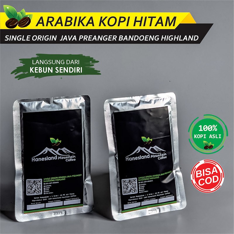 Jual Kopi Sachet Arabika Java Preanger Sachet Hanesland Mountain ...