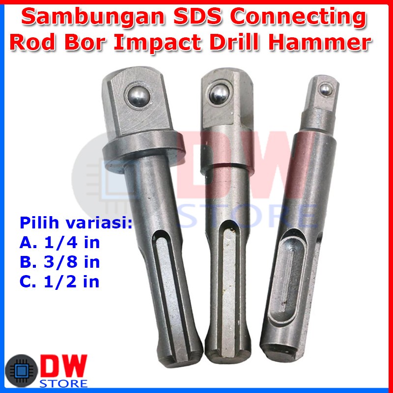 Jual Adapter Sambungan SDS Connecting Rod Bor Impact Drill Hammer ...