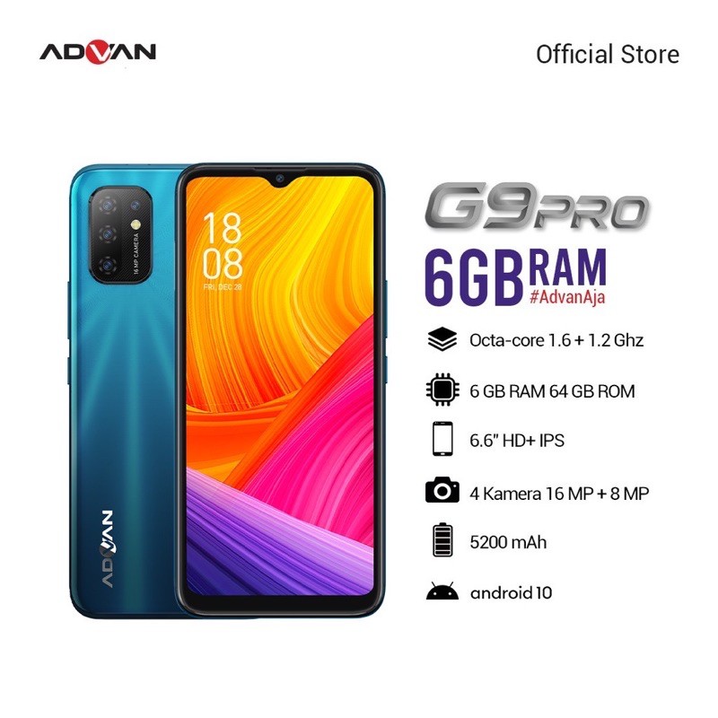 Jual ADVAN G9 PRO 6/64 RAM 6GB ROM 64GB GARANSI RESMI | Shopee Indonesia
