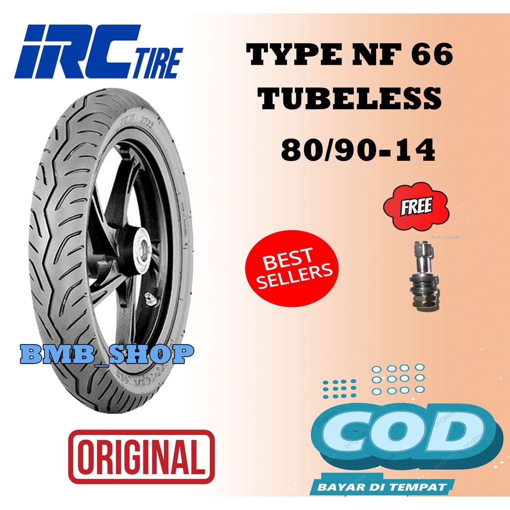 Jual Ban Motor IRC Nf 66 ukuran 80/90 ring 14 Tubles Original untuk ...