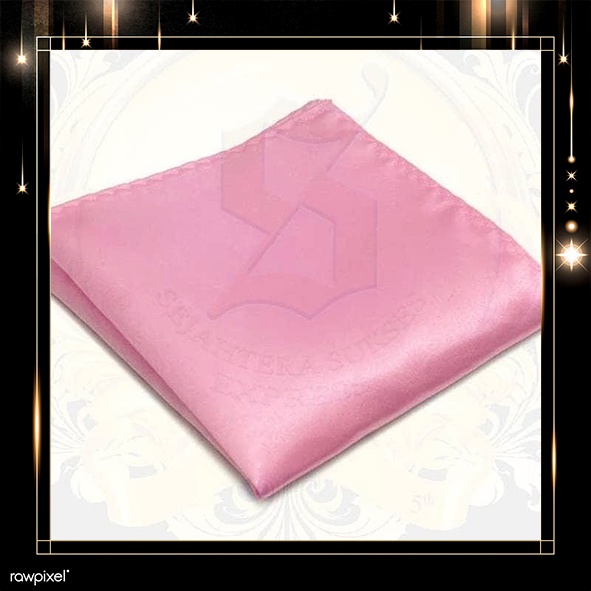 Jual pocket square / sapu tangan saku pink silk satin , ready stock ...