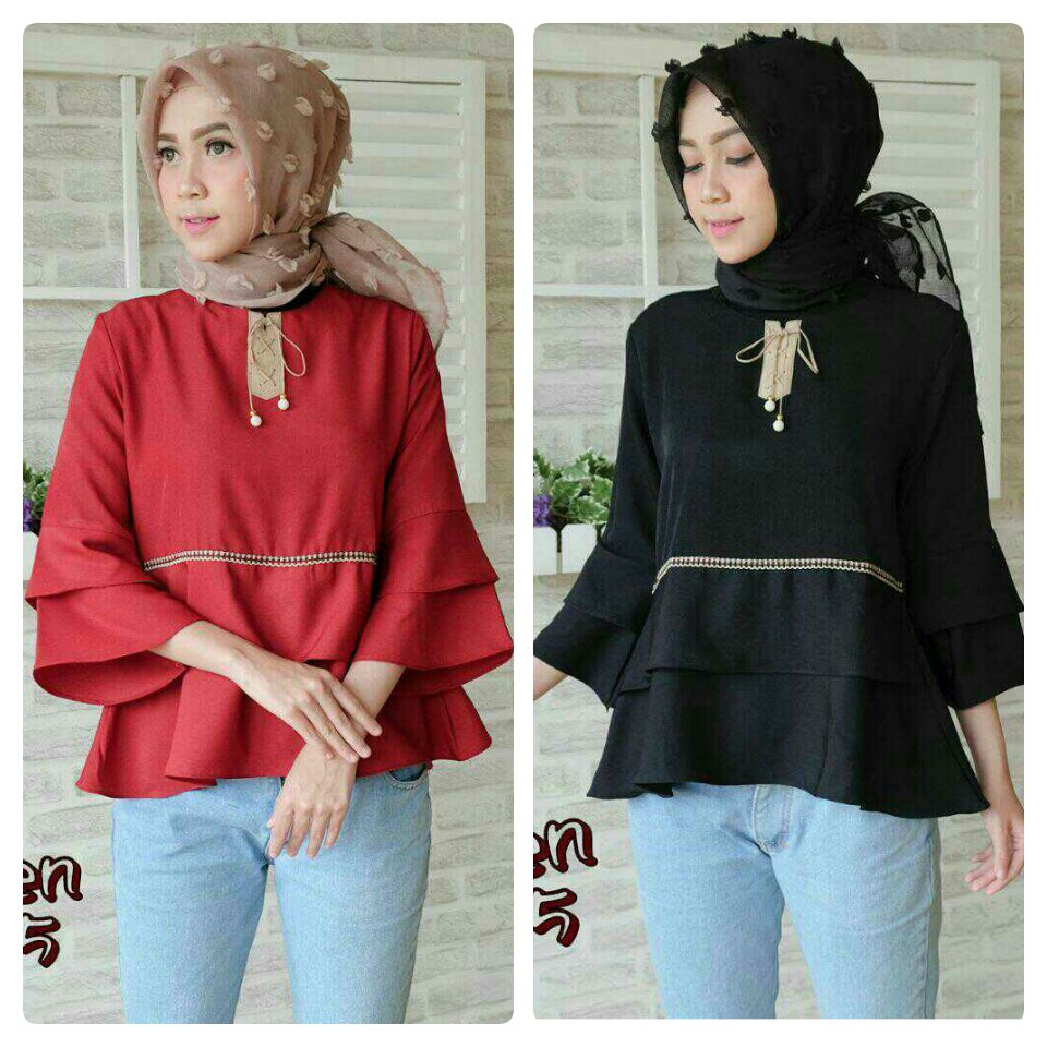 Jual NURI TOP - Baju Atasan Wanita Blouse Terbaru Murah Amunzen [4 ...