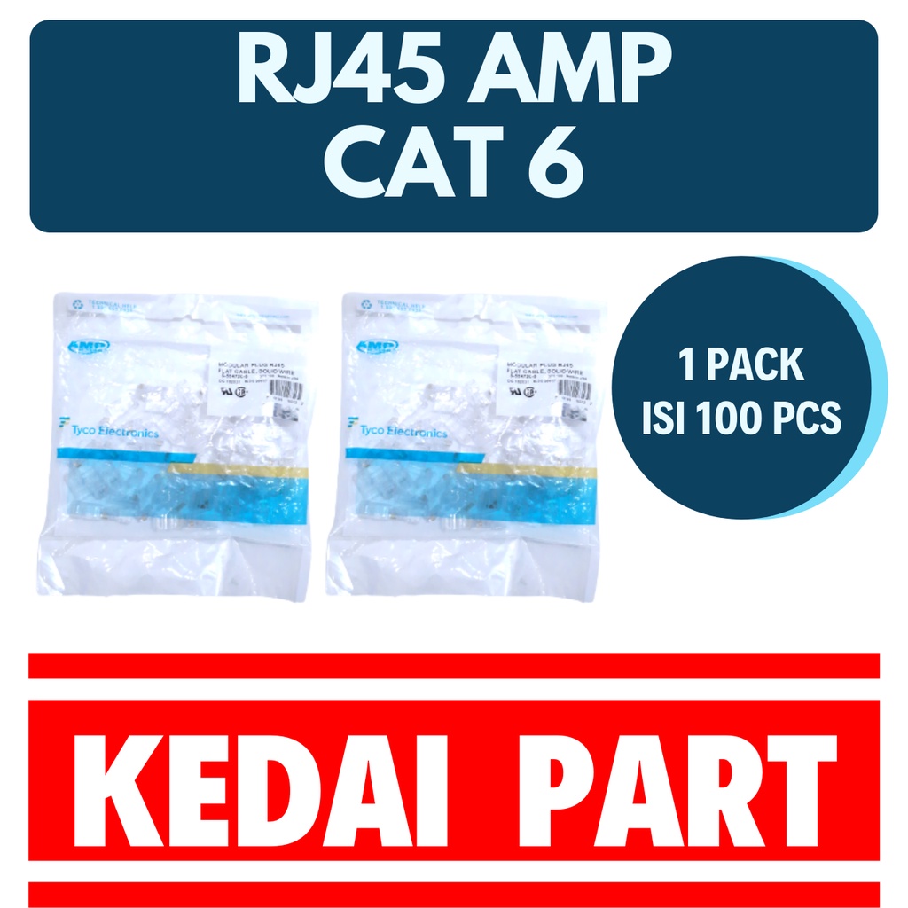 Jual KONEKTOR JARINGAN RJ45 AMP TYCO CONNECTOR RJ 45 AMP PLUG | Shopee ...