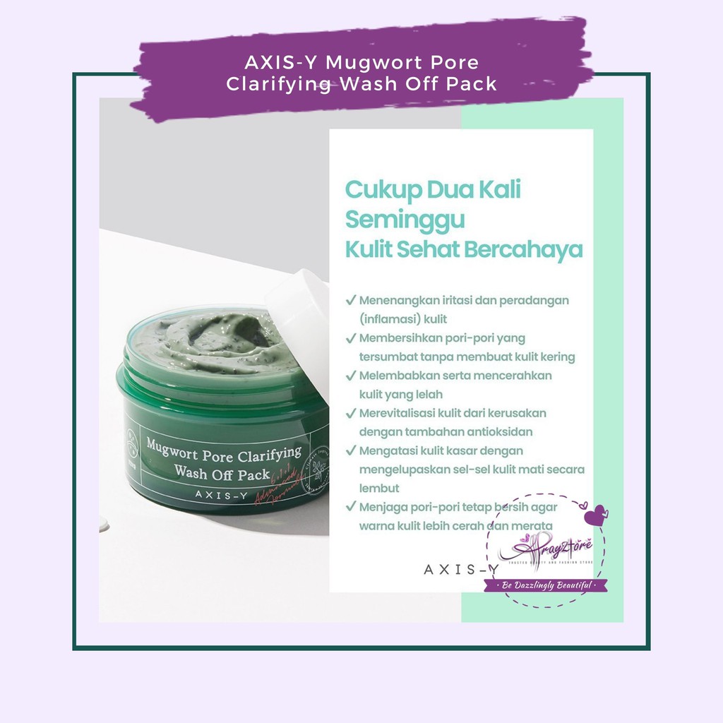 Jual AXIS-Y Mugwort Pore Clarifying Wash Off Pack 100ml Masker Korea ...