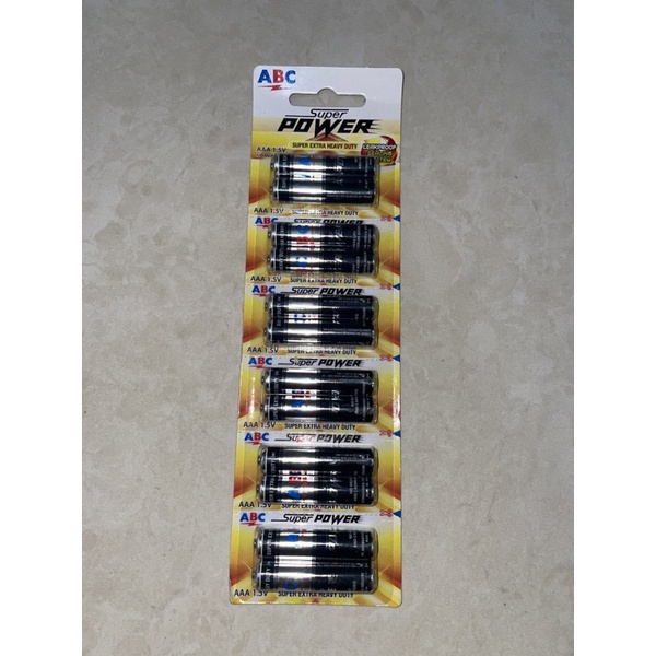 Jual BATRAI ABC BIRU R-6 AA | BATRAI SUPER POWER SPW R6 hitam | Shopee ...