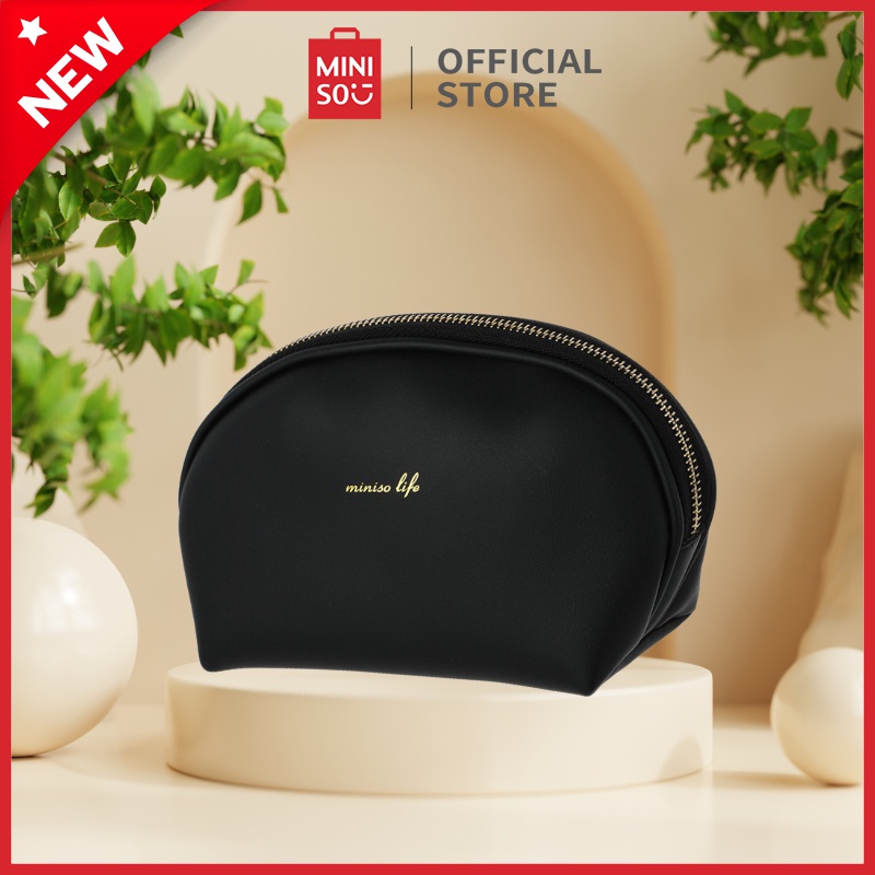 Jual MINISO Tas Kosmetik Tas Pouch Kosmetik Polos Half Moon Makeup Bags ...