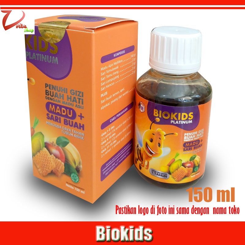 Jual BIO KIDS BIOKIDS PLATINUM Madu Plus Sari Buah Menjaga Kesehatan Anak Isi 150 Gram | Shopee ...
