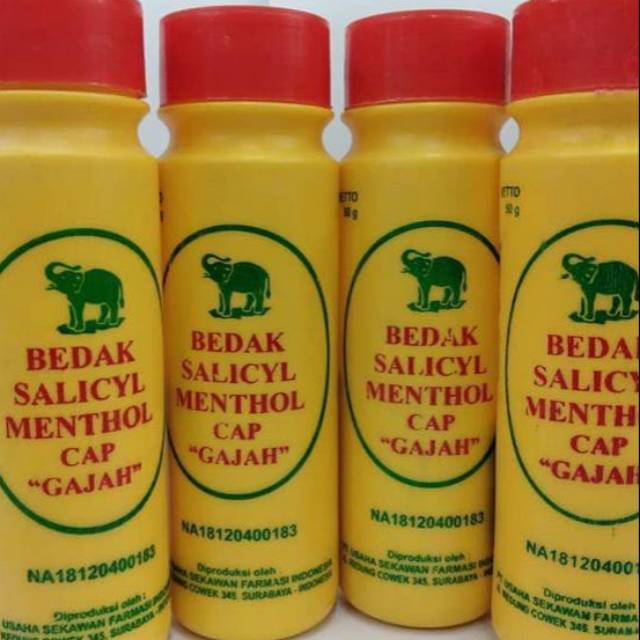 Jual Bedak Salicyl Menthol Cap "Gajah" 100 gr | Shopee Indonesia