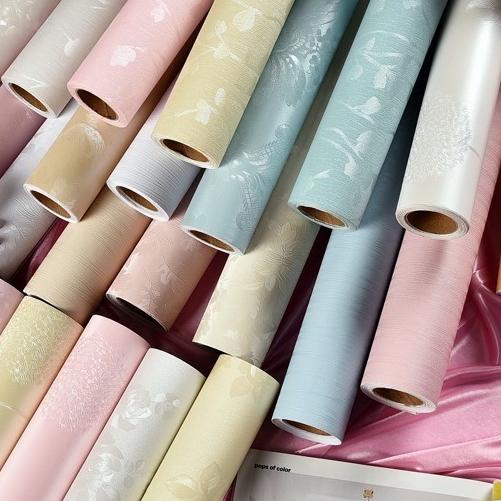 Jual PALING MURAH !! WALLPAPER POLOS EMBOSS PREMIUM KOREAN STYLE 45 cm x 10 M Motif Garis dan ...