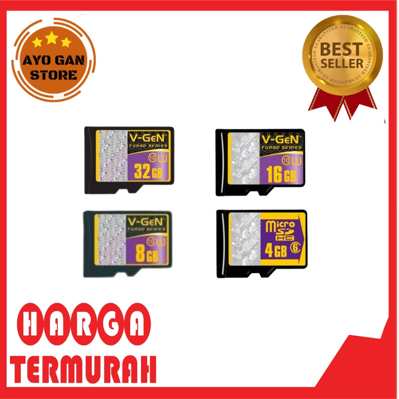 Jual Memory Card VGEN 4GB, 8GB, 16GB, 32GB, 64GB & 128GB Micro SD ...