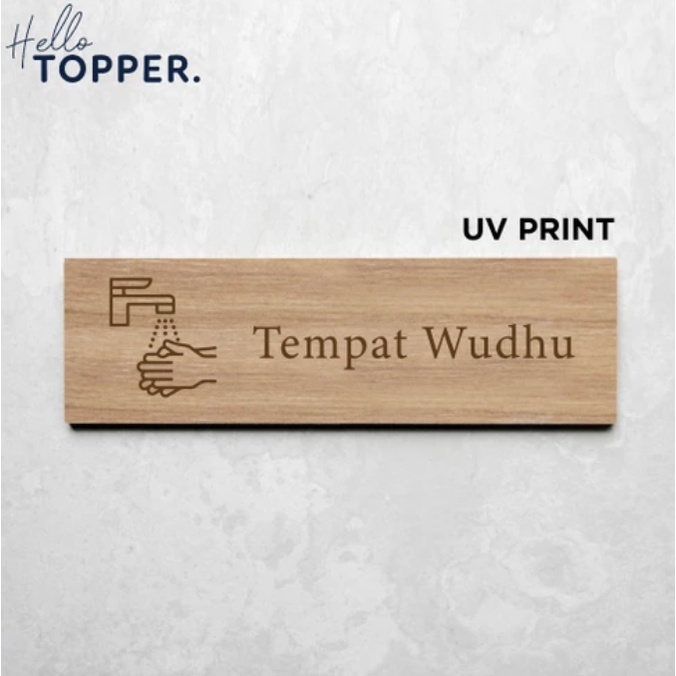 Jual Signage Tempat Wudhu Sign Board UV Print Kayu - Kyoto Style ...
