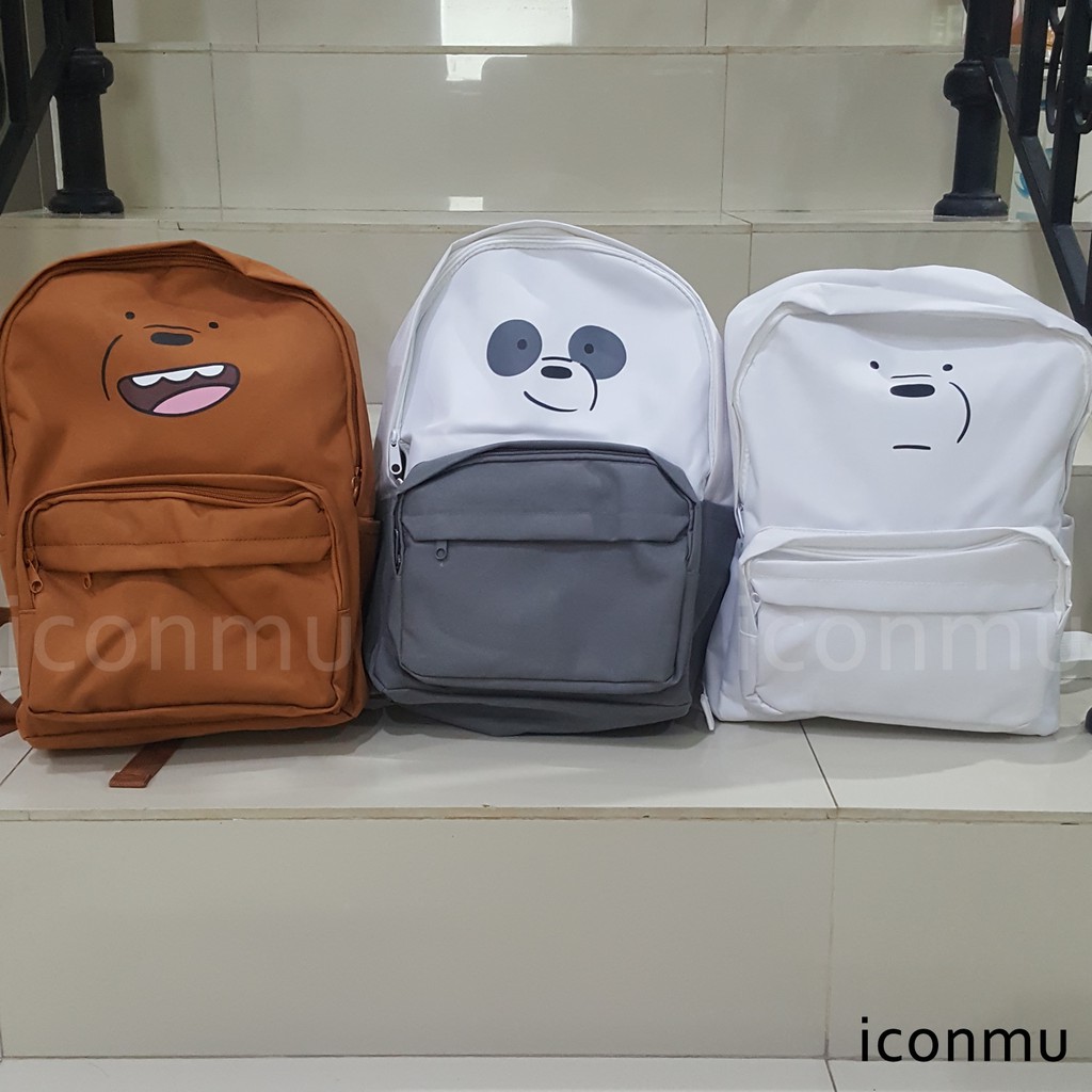 Jual Miniso Tas Ransel Karakter We Bare Bears / WBB - Grizzly / Pan Pan ...