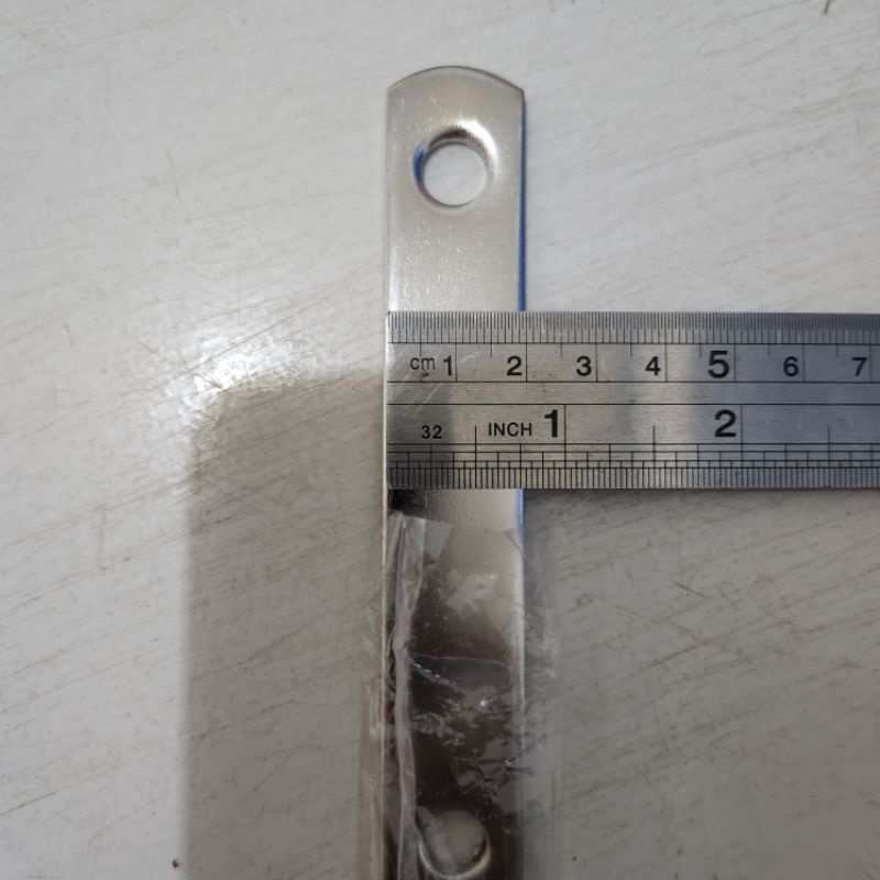 Jual Plat Besi Bolong Tebal Chrome Universal panjang 38cm tebal 2,5mm ...