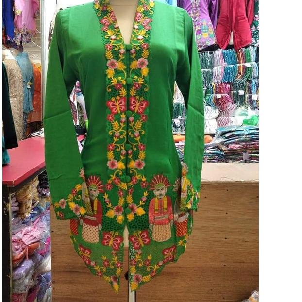 Jual Terbaik..!!ATASAN KEBAYA ENCIM BORDIL MOTIF ONDEL ONDEL KEBAYA ...