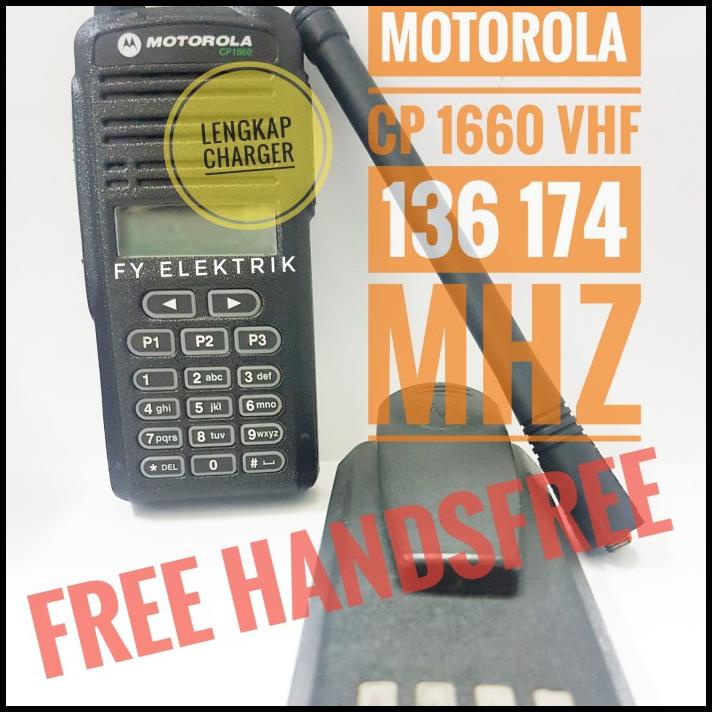 Jual Ht Motorola Cp 1660 Vhf Second Original Bergaransi Lengkap Charger ...