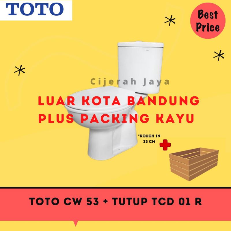 Jual TOTO CLOSET DUDUK CW 53 + SW 53JP/53 + TCD 01R / MONOBLOK TOTO ...