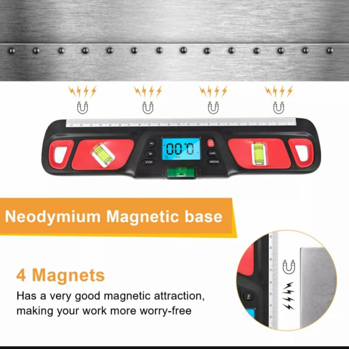 Jual Waterpass Digital Inclinometer Protractor Digi Angle Level Box l ...