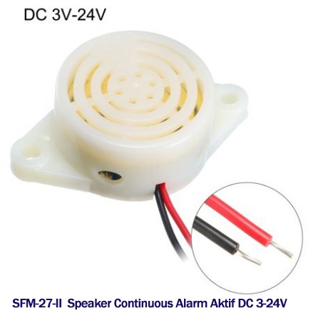 Jual SFM-27-I Speaker Alarm Aktif DC 3-24V Decibel Sound Buzzer Continues | Shopee Indonesia