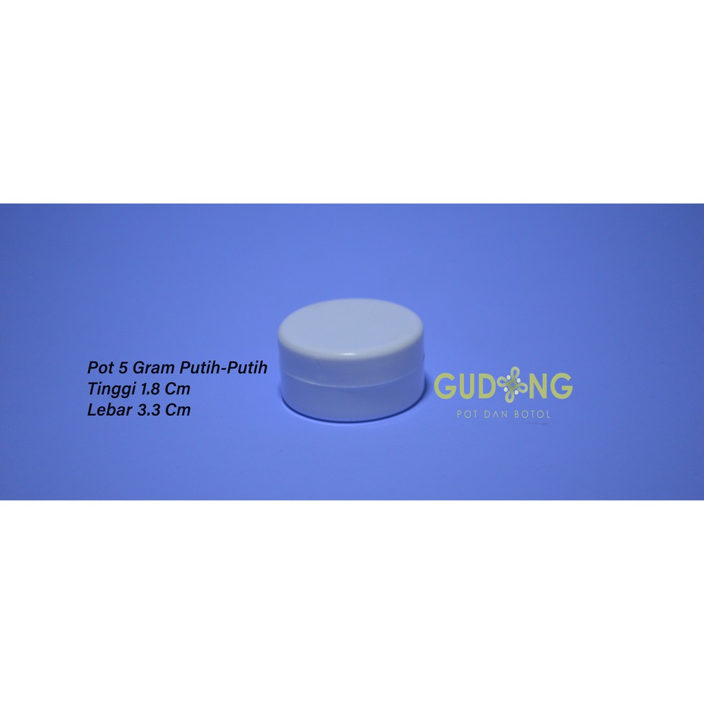 Jual Pot 5gr / 5 gr PS Warna Putih - Putih (KEMASAN 25 PCS) | Shopee ...