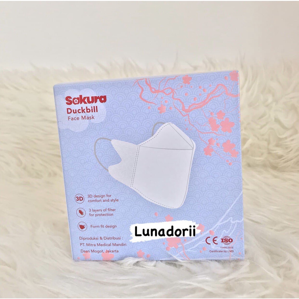 Jual Masker Duckbill Face Mask 3ply Sakura by SEVEN isi 50pcs | Shopee ...