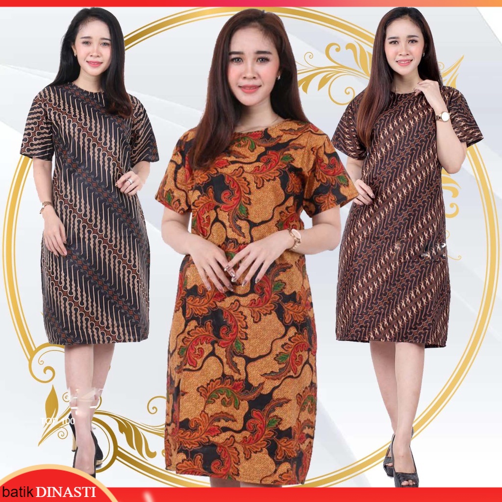 Jual Batik Dress - DRESS Batik Jumbo XXXXL / 4XL LENGAN PENDEK MOTIF ...