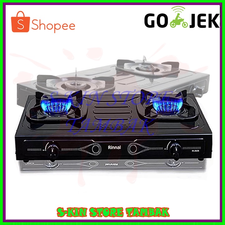 Jual Kompor Gas RINAI RI-202S 2 tungku Body cantik elegan kuat kokoh ...