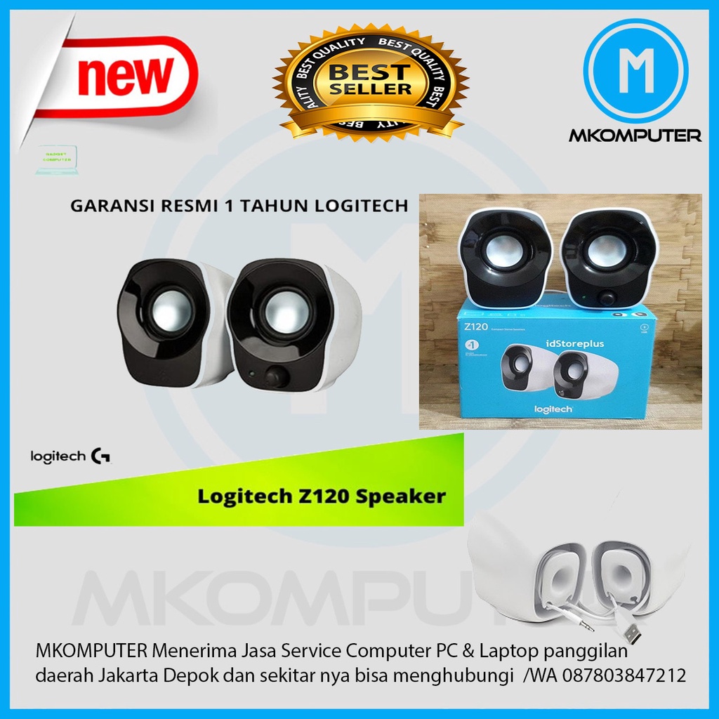 Jual Speaker Laptop Komputer Logitech Z120 Mini Stereo Original ...
