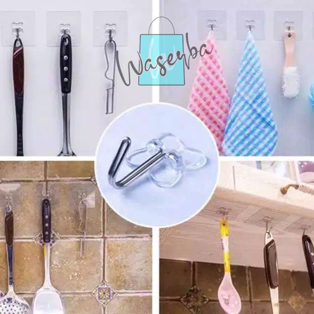 Jual Gantungan Tempel JUMBO Transparan Hook Tempel S Hanger Kait ...