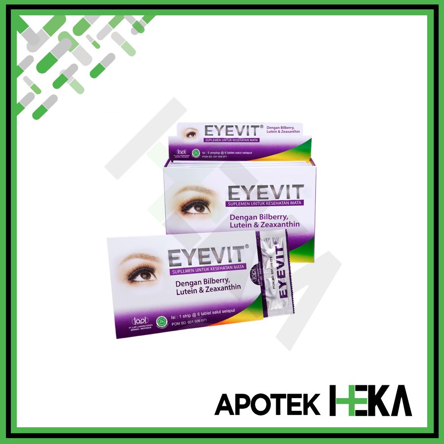 Jual Eyevit Tablet Vitamin Mata Box isi 5x6 Tablet (BANDUNG) | Shopee ...